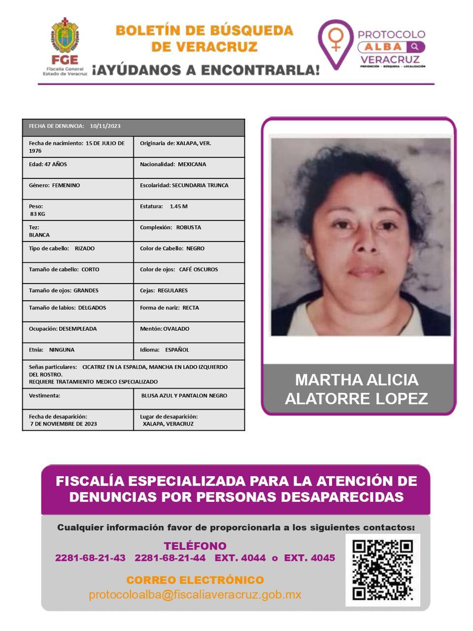 MARTHA ALICIA ALATORRE LÓPEZ – Fiscalía General del Estado de Veracruz