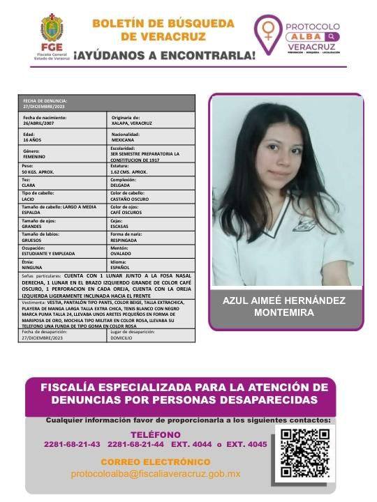 AZUL AIMEÉ HERNÁNDEZ MONTEMIRA – Fiscalía General del Estado de Veracruz